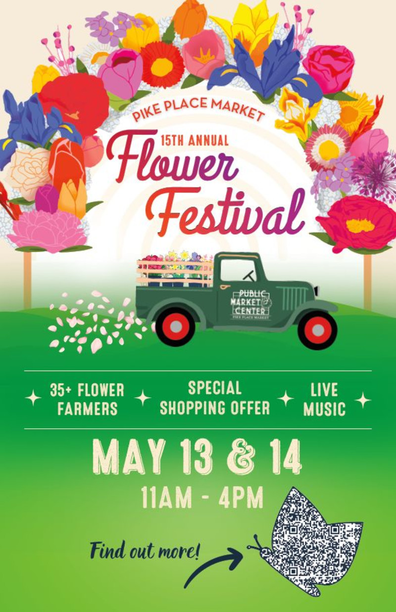 15th Annual Flower Festival in Seattle at Pike Place Market