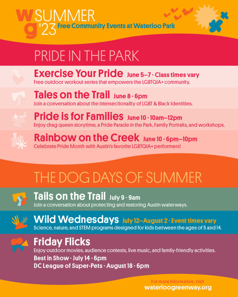 Free Community Events of Summer in Austin at Waterloo Park