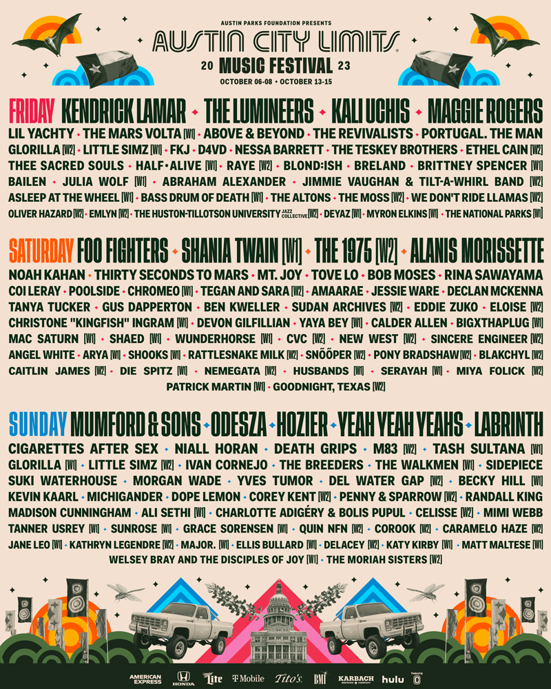 Acl Lineup 2025 Schedule Kevin Short Acl Lineup 2025 Schedule Kevin Short