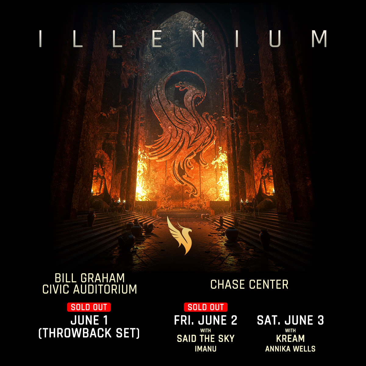 ILLENIUM w/ KREAM, Annika Wells in San Francisco at Chase Center