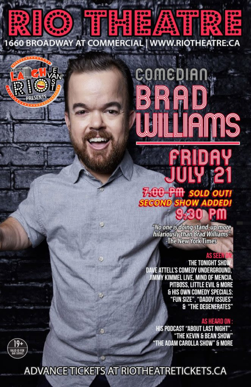 Brad Williams LIVE! in Vancouver at The Rio Theatre