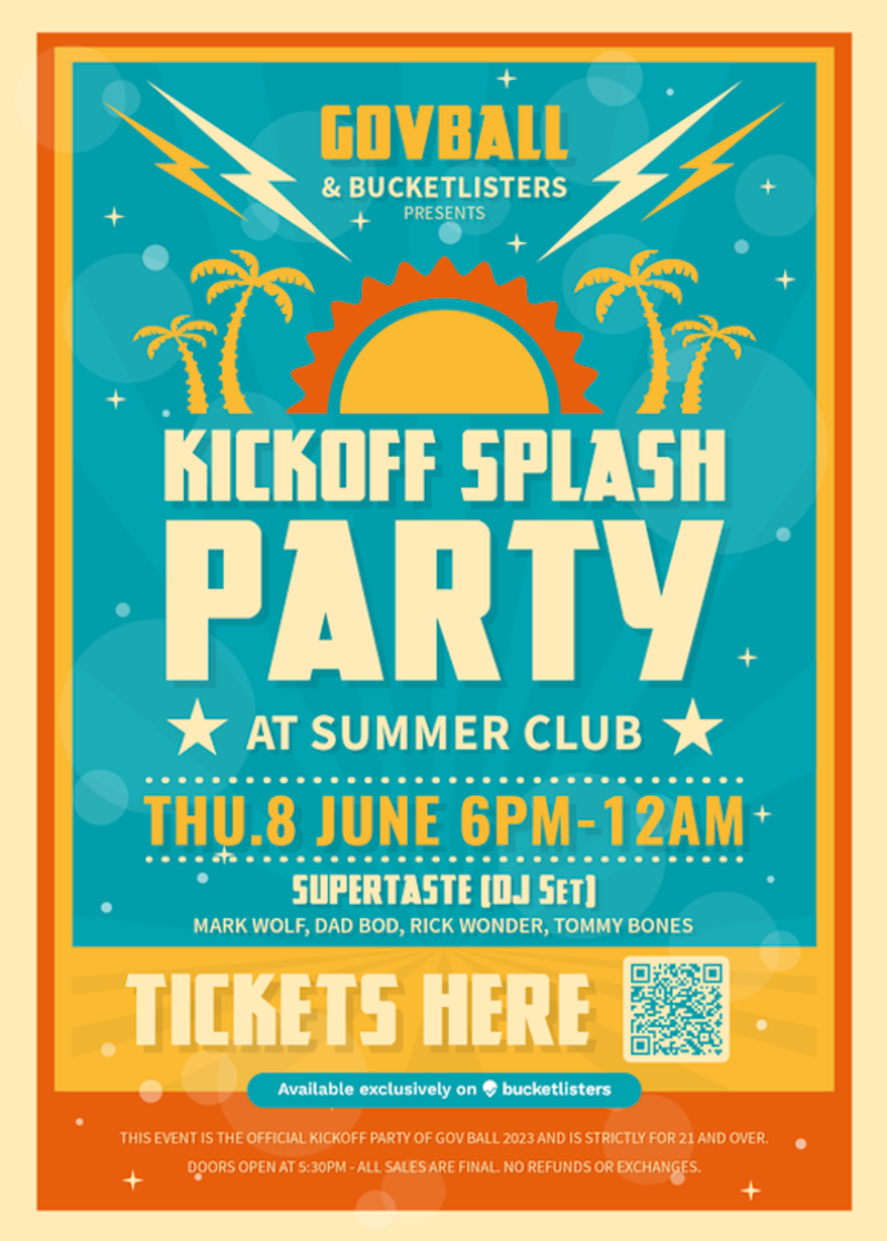 Gov Ball After Dark Presents: Kickoff Splash Party in Queens at