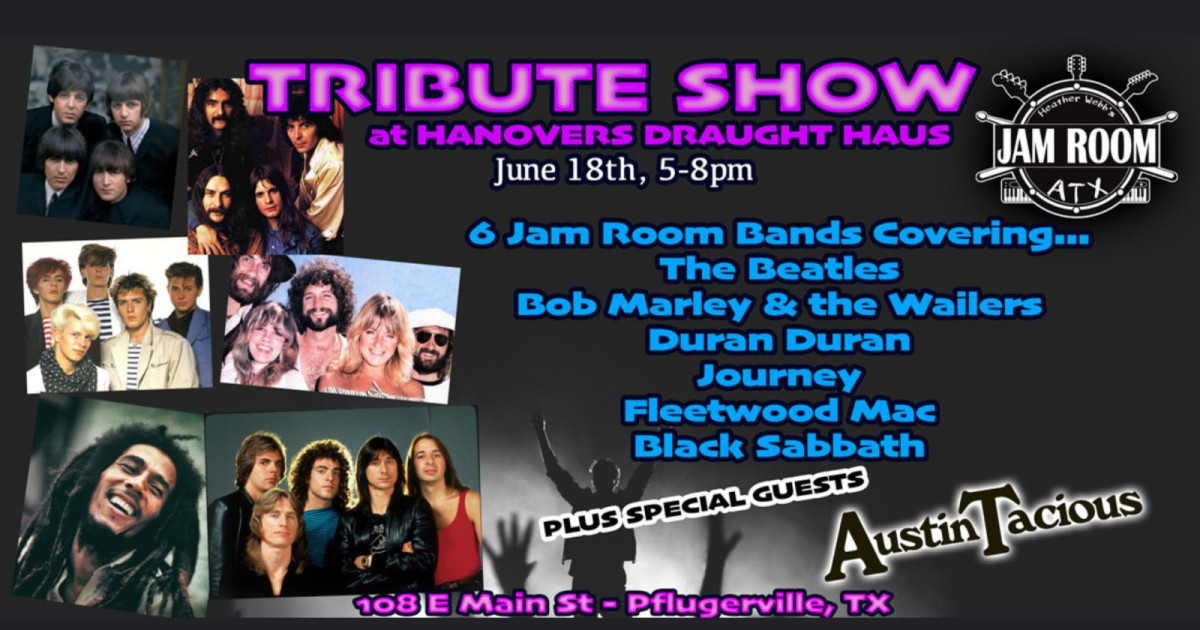 The Jam Room Tribute Show in Pflugerville at Hanovers Draught