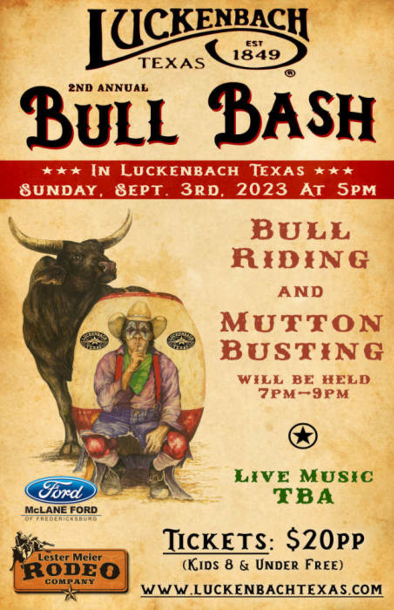 2nd Annual Luckenbach Texas Bull Bash Bull Riding, Mutton