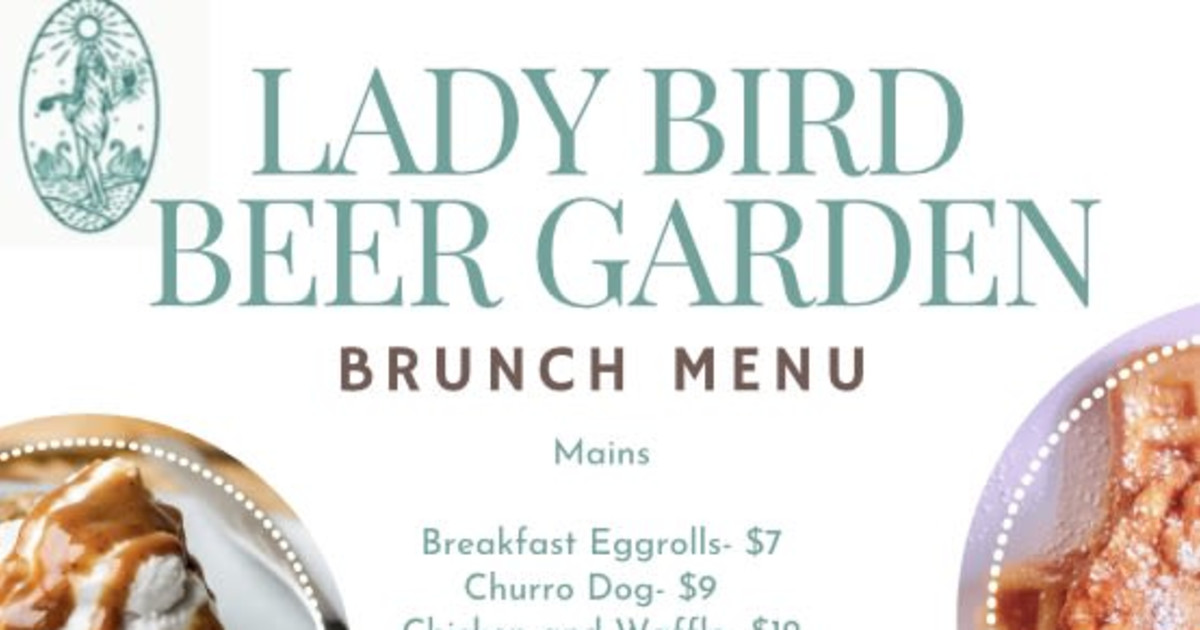 LadyBird New Brunch Menu in San Antonio at LadyBird Beer Garden