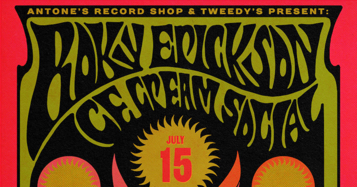 Roky Erickson Ice Cream Social - Psychedelic Poster Show & World