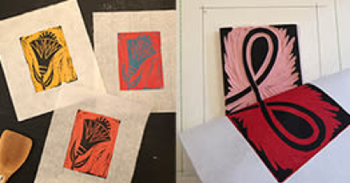 Intro to Two-Color Linoleum Block Printing in San Francisco at