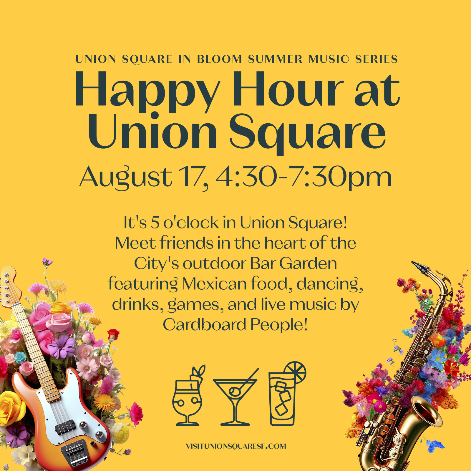 Union Square in Bloom Happy Hour + Concert in San Francisco at