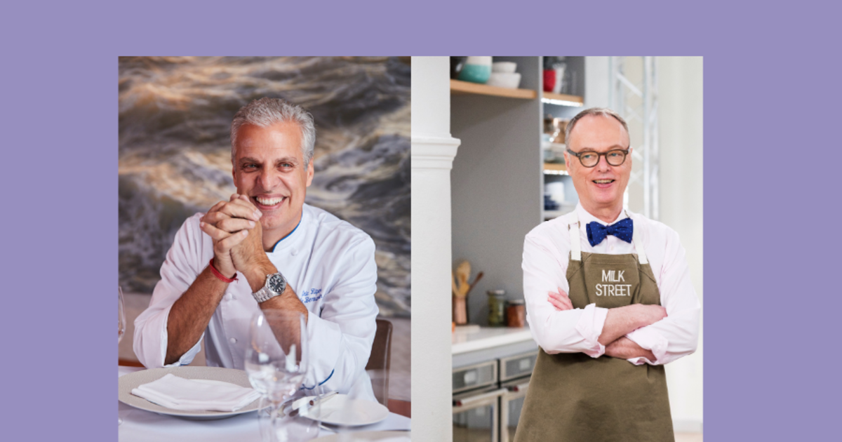 Chef Eric Ripert and Christopher Kimball in Chicago at Chicago