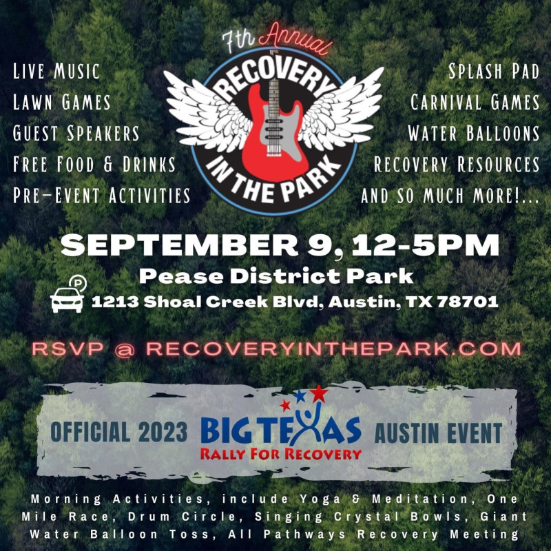 7th Annual Recovery in the Park in Austin at Pease Park