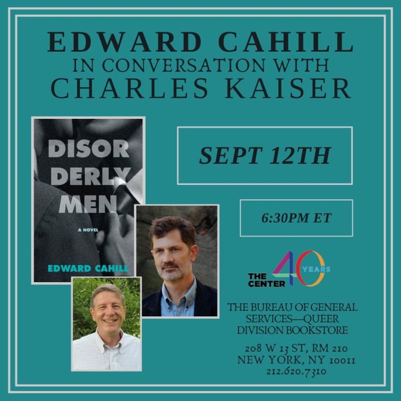 Second Tuesday: DISORDERLY MEN by Edward Cahill, with Charles