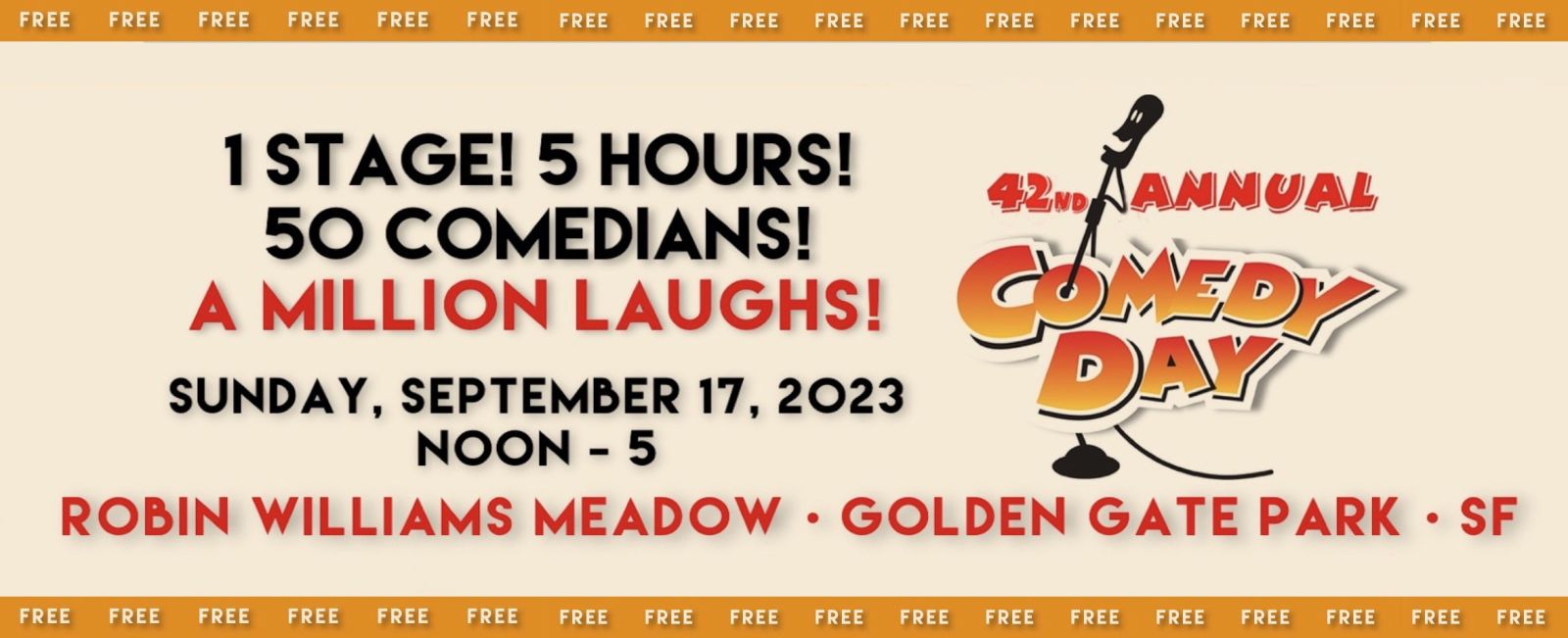 Comedy Day 2023 in San Francisco at Robin Williams Meadow