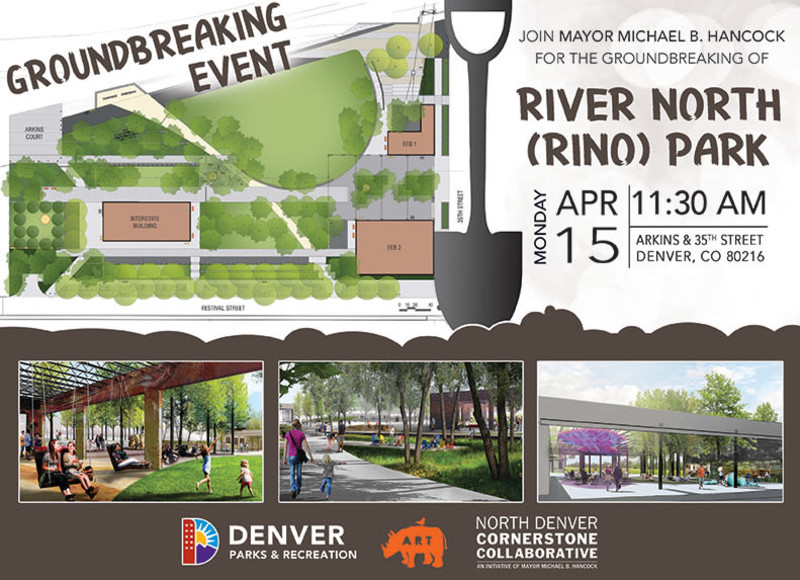 RiNo Park Groundbreaking Event in Denver & Boulder at River North