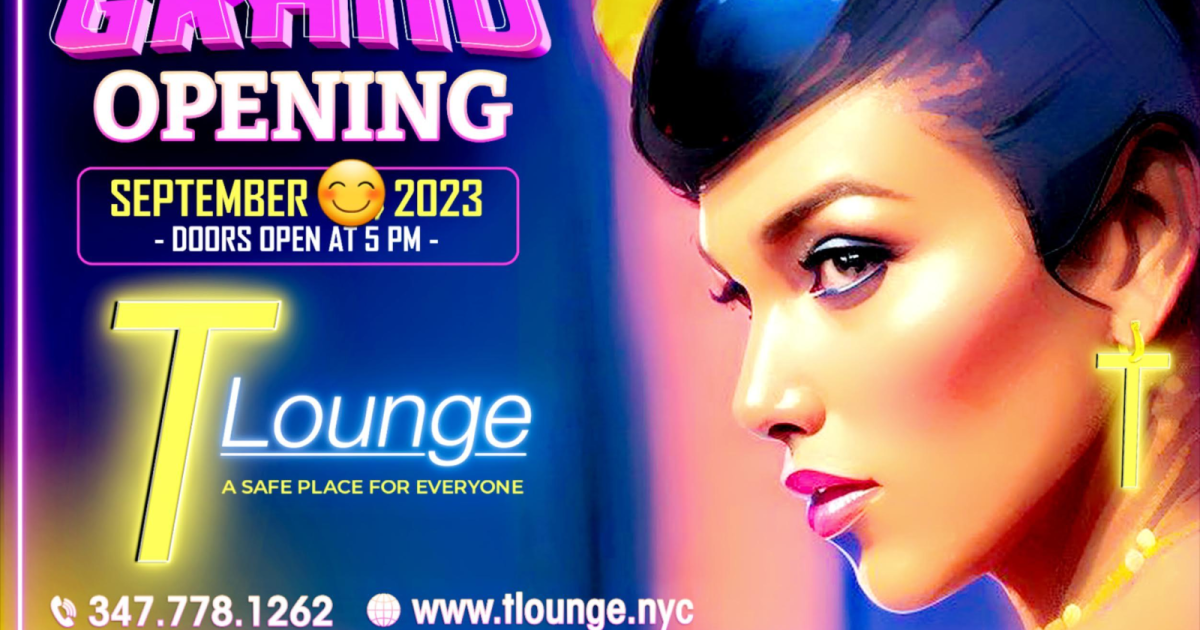 Tlounge. Grand opening. NYC first trans bar. in New York at 134 9th