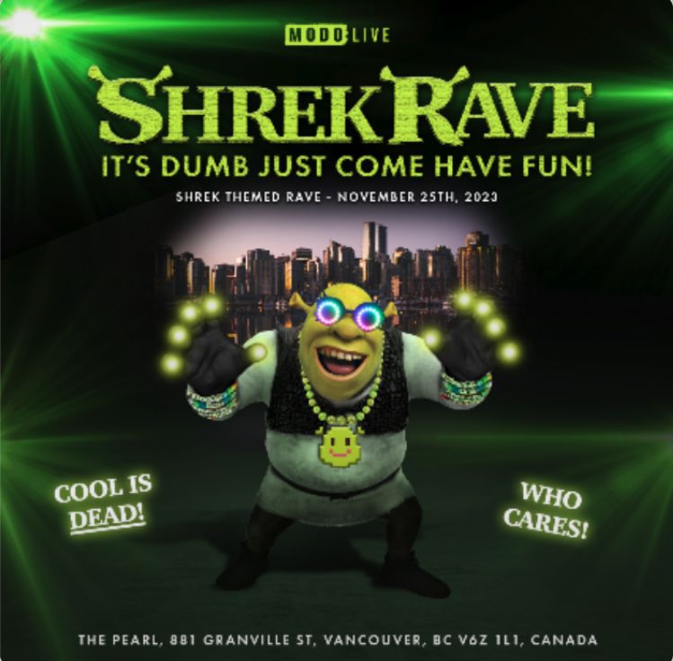 Shrek Rave in Vancouver at The Pearl
