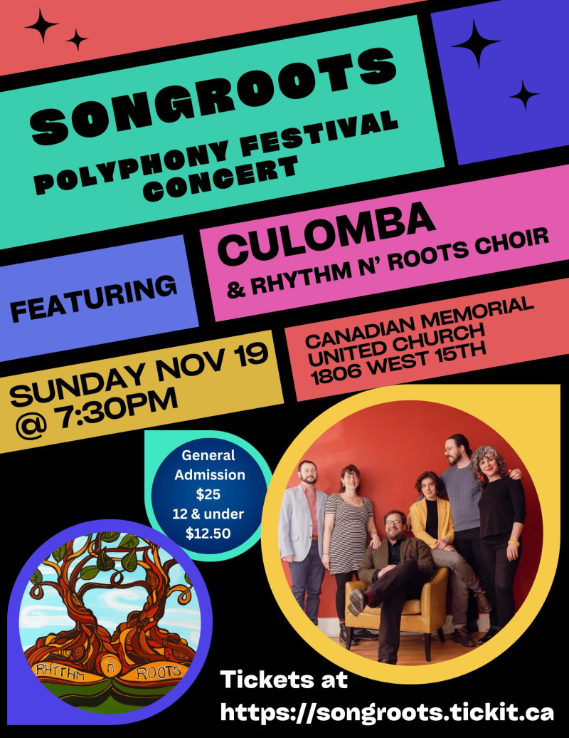 SongRoots Polyphony Festival Concert - Featuring Culomba and