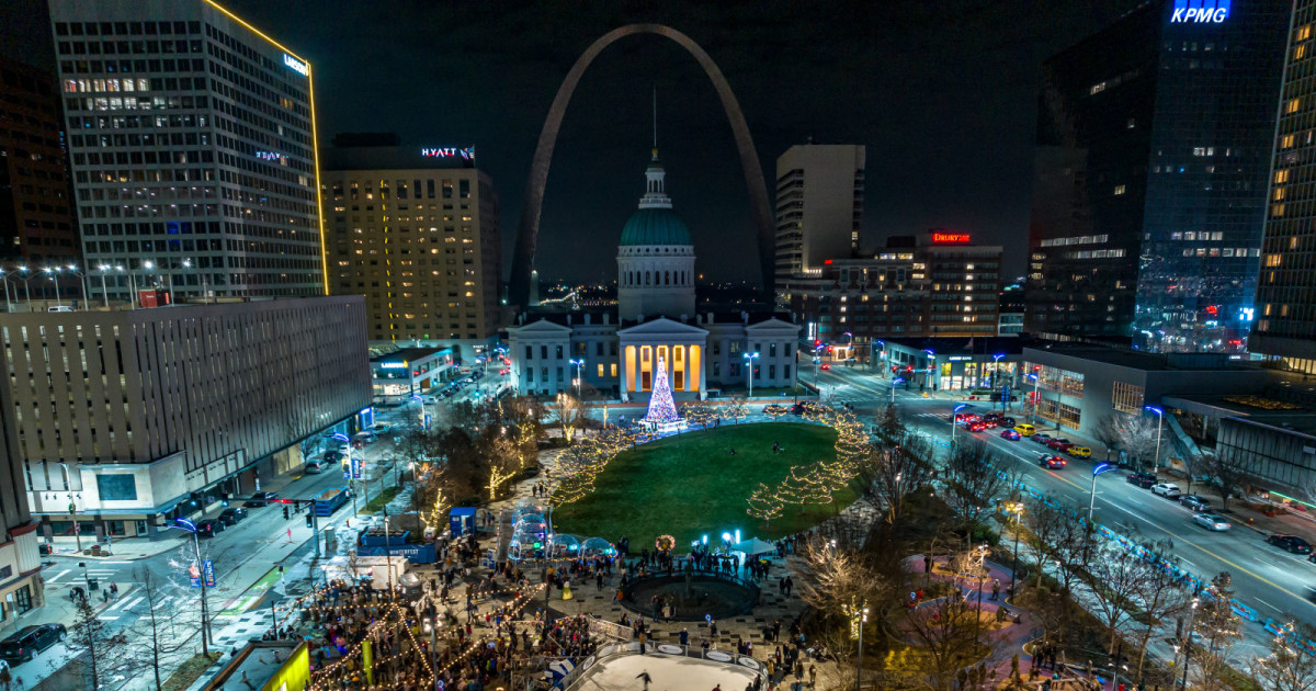 Winterfest in St. Louis at Kiener Plaza Downtown