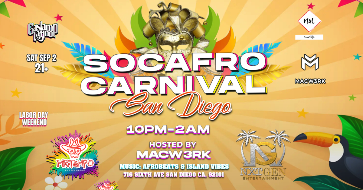 Socafro Carnival: "Halloween Edition" in San Diego at VIVELO at