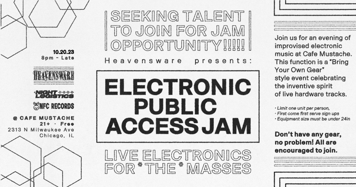 Electronic Public Access Jam in Chicago at Cafe Mustache