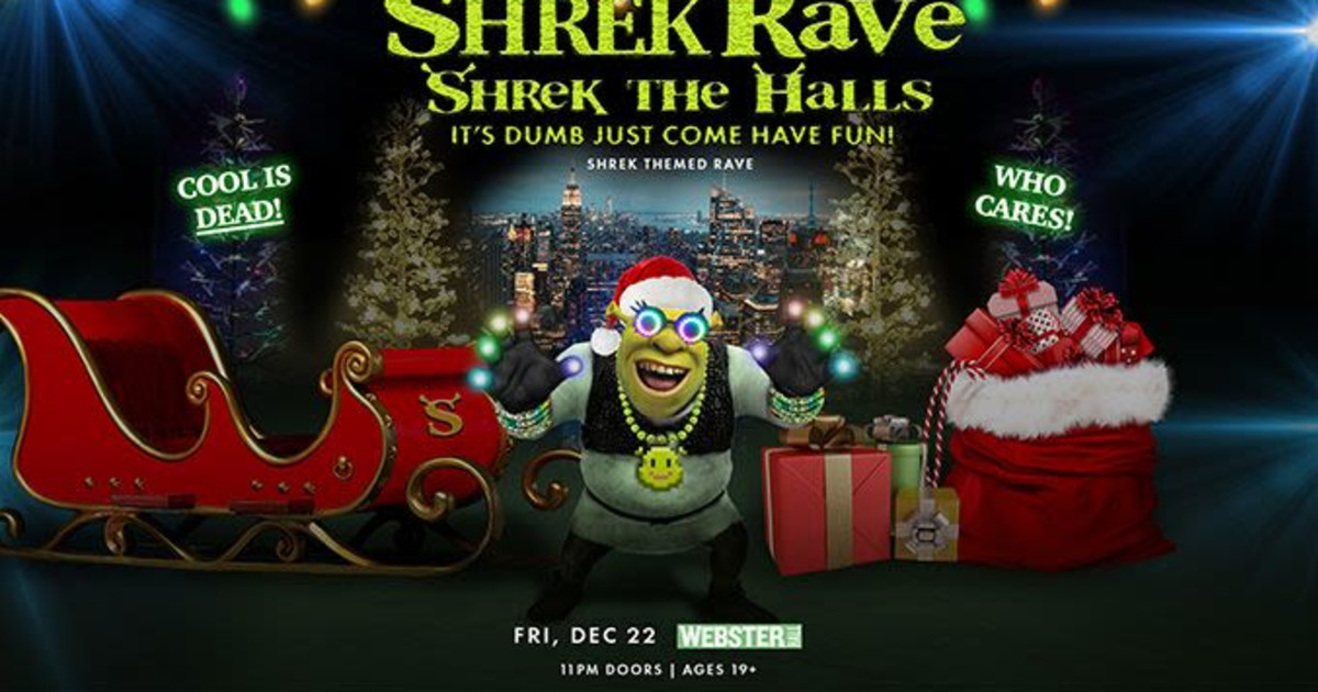 Shrek Rave: Shrek The Halls in New York at Webster Hall
