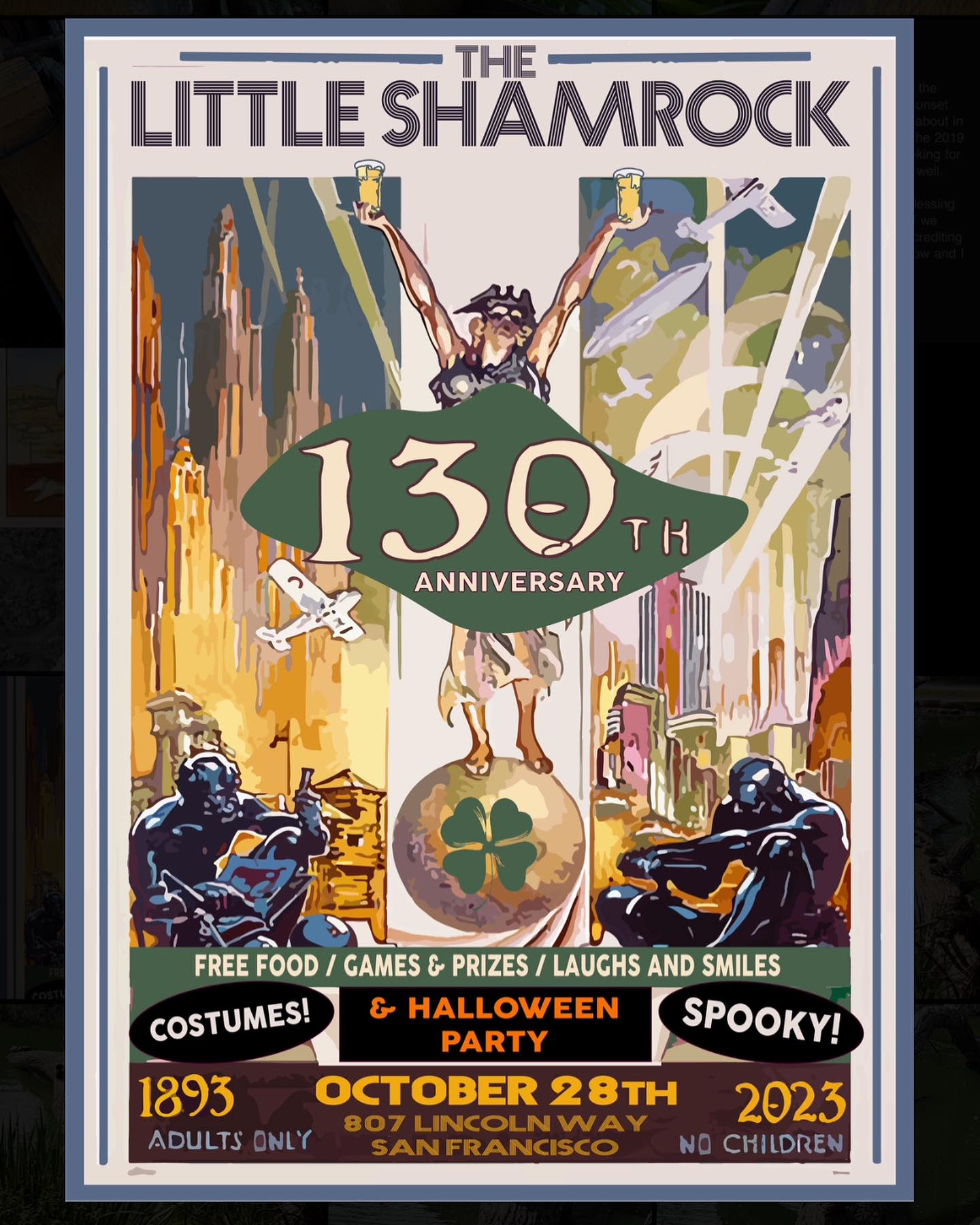 The Little Shamrock's 130th Anniversary + Halloween Party in San