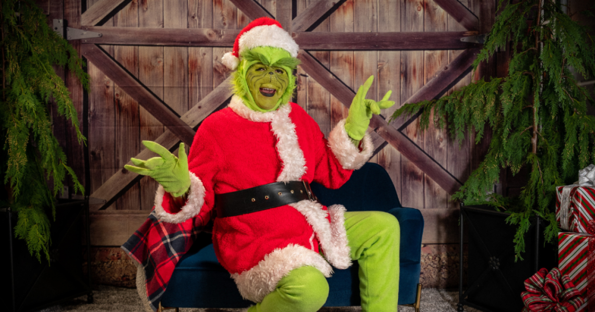 Family Photos With The Grinch in Victoria at Tropical Greenhouse