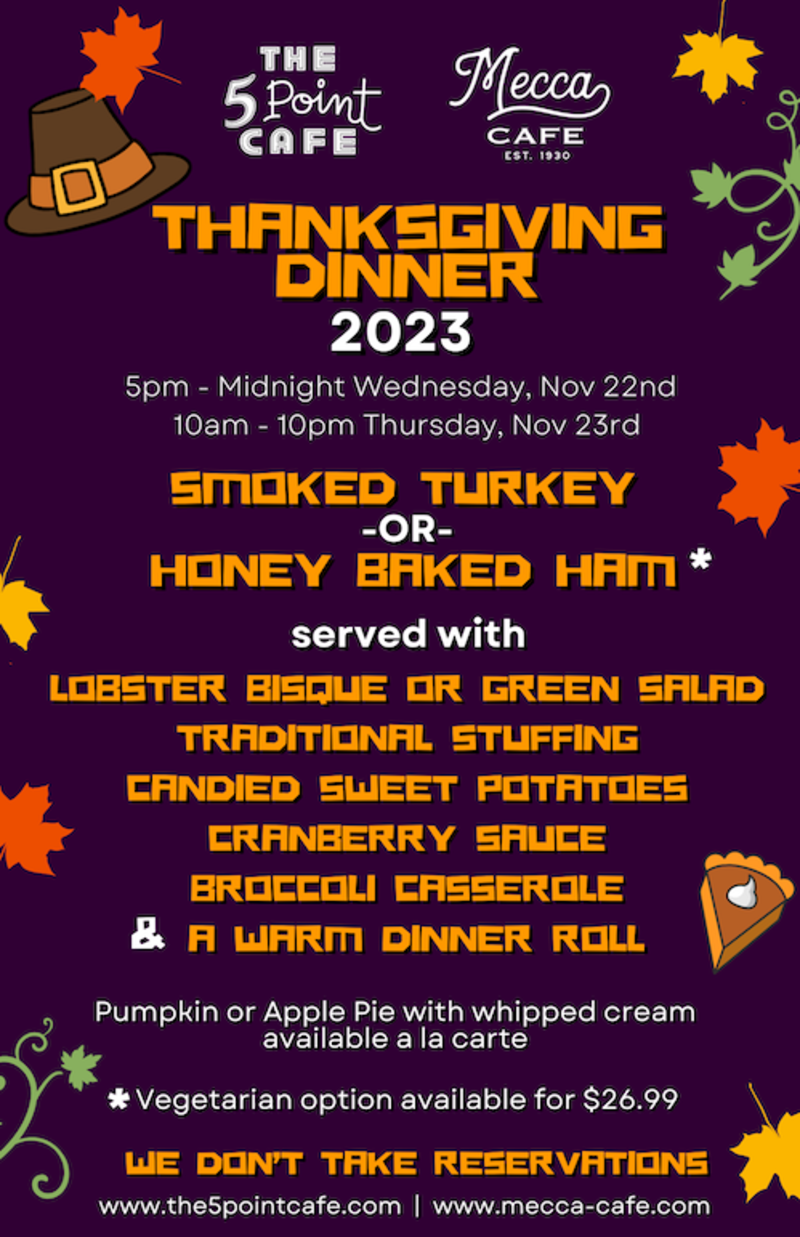 Thanksgiving at Mecca Cafe in Seattle at The Mecca Cafe & Bar