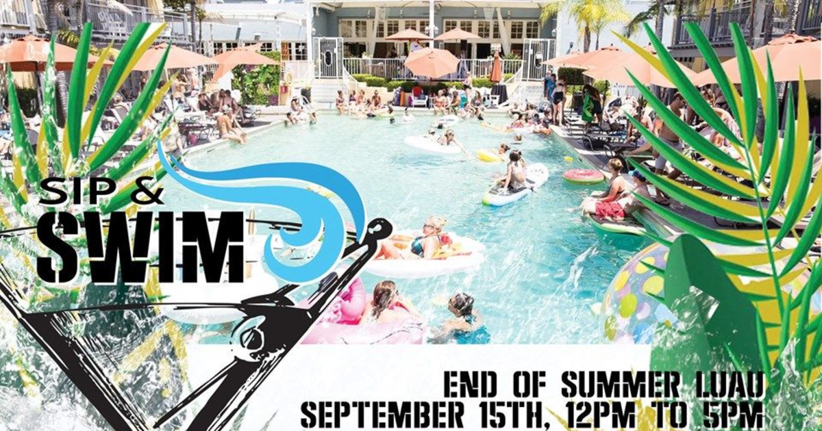 Sip & Swim: End of Summer Luau in San Diego at Lafayette Hotel, Swim