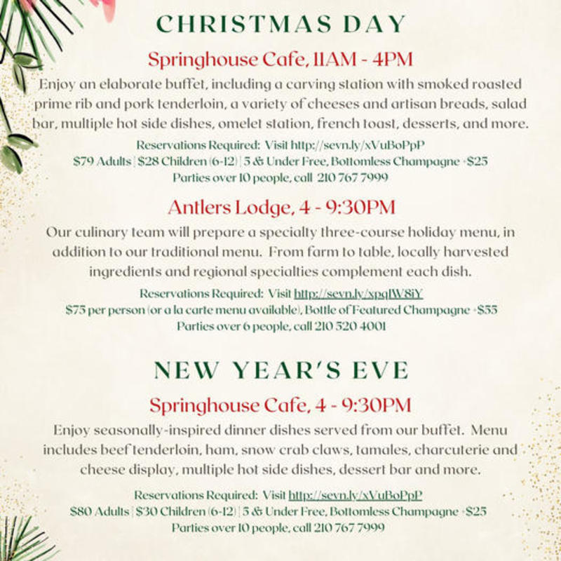 Christmas Dinner at Antlers Lodge in San Antonio at Hyatt Regency