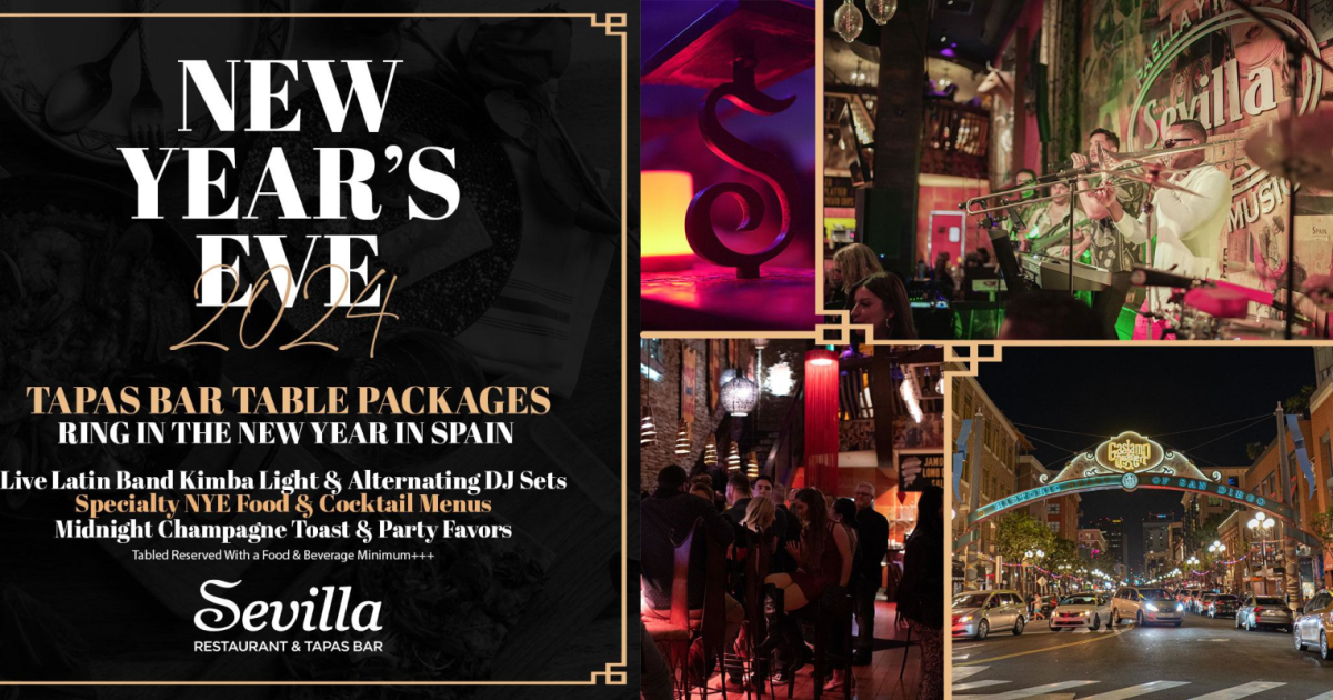 New Year's Eve Tapas Bar Table Package at Cafe Sevilla of San Diego