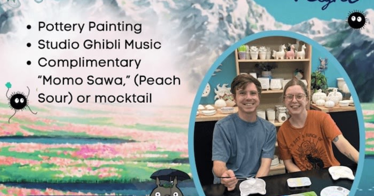 Studio Ghibli Paint Night Oak Hill in Austin at The Art Garage Oak