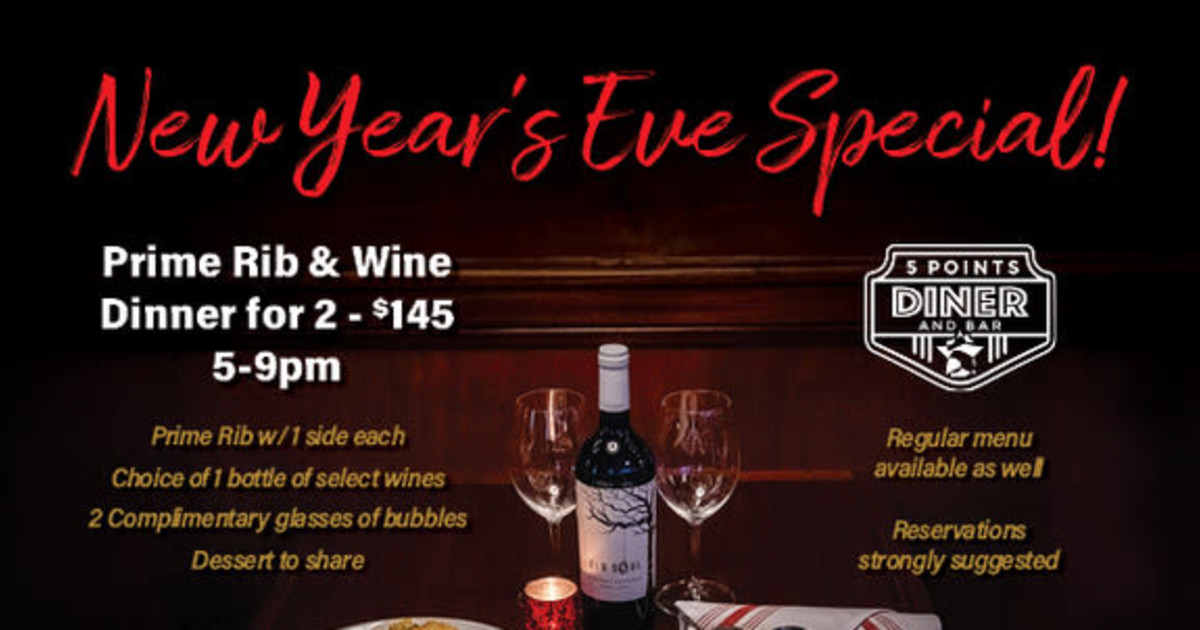 New Year's Eve Dinner Special in Nashville at 5 Points Diner & Bar
