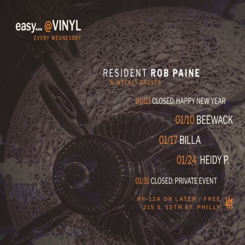 Rob Paine + Beewack in Philadelphia at Vinyl