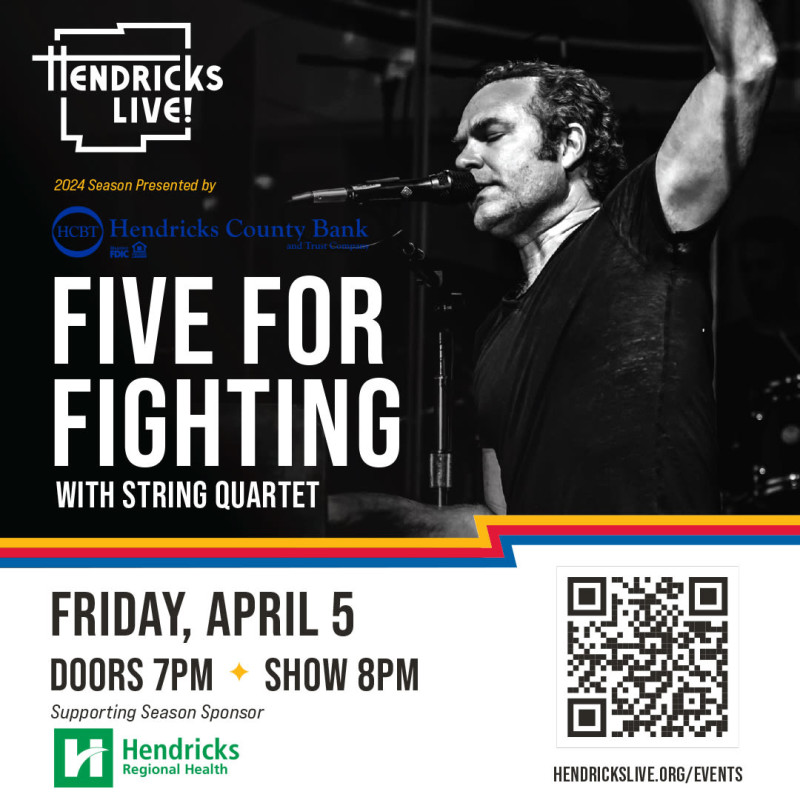 Five for Fighting with String Quartet in PLAINFIELD at Hendricks