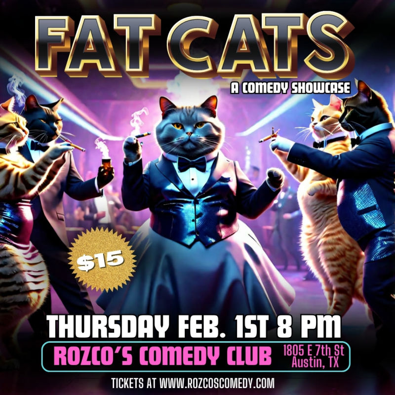 Fat Cats: Standup Comedy in Austin at Rozco’s Comedy Club