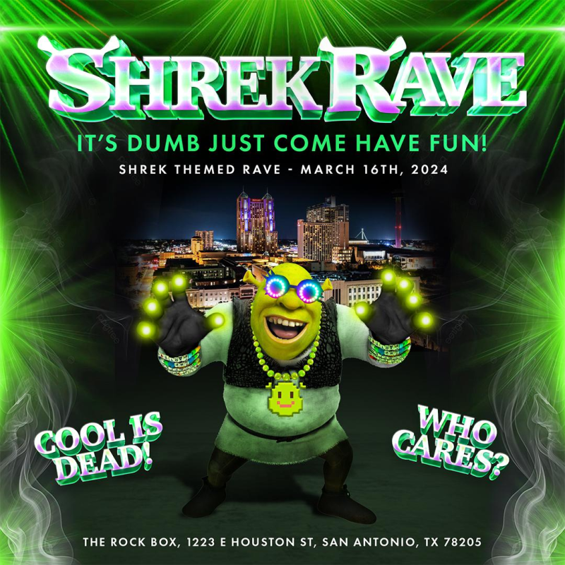 Shrek Rave in San Antonio at The Rock Box