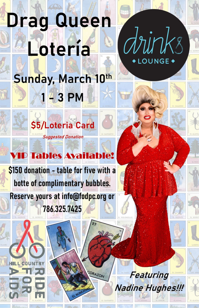 Austin Drag Queen Loteria in Austin at Drinks Lounge & Records