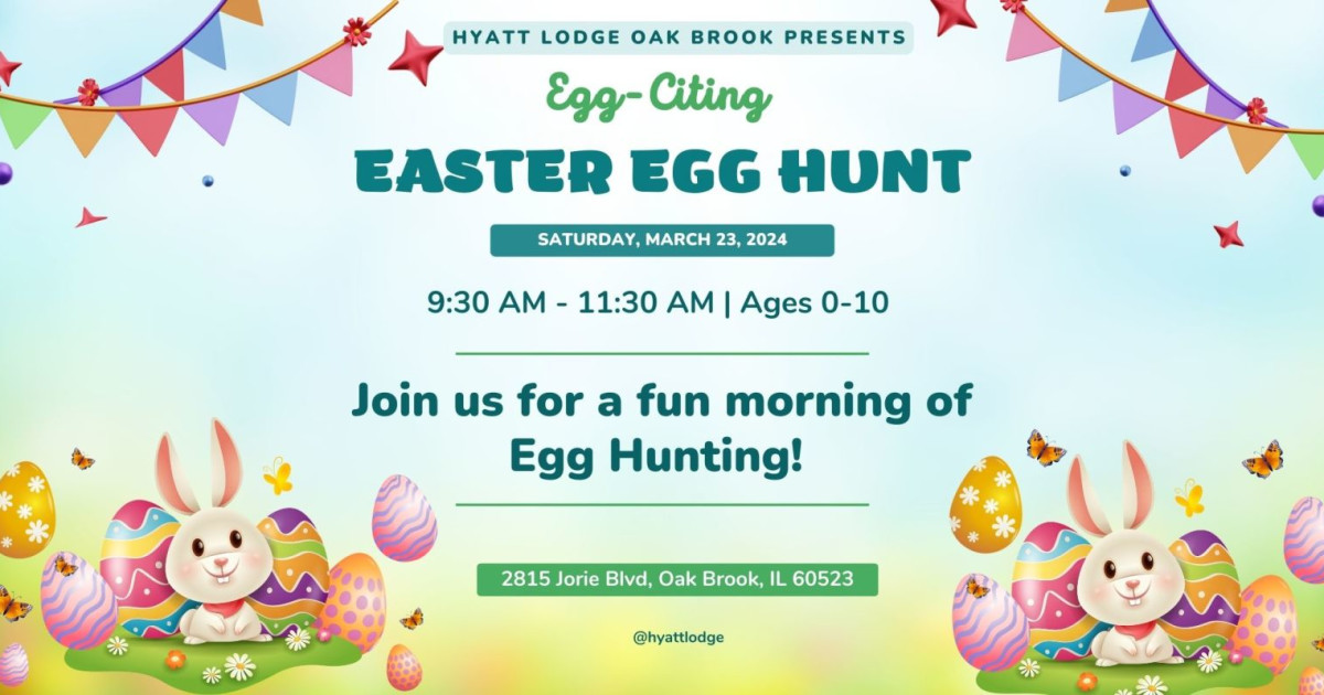 Hyatt Lodge Oak Brook Easter Egg Hunt in OakBrook at Hyatt Lodge