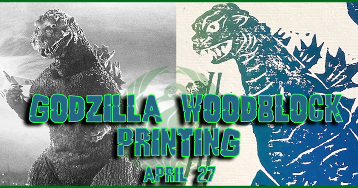 Godzilla Ukiyo-e "Japanese Woodblock Printing" in Chicago at