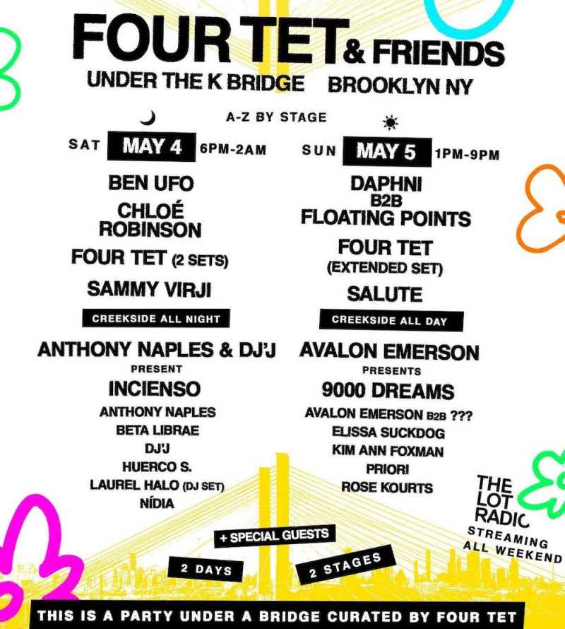 Four Tet & Friends in Brooklyn at Under the K Bridge Park