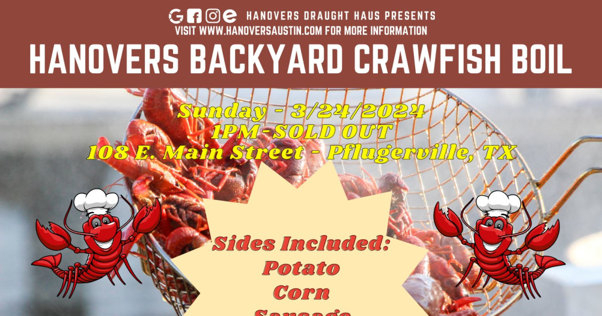 Hanovers Backyard Crawfish Boil in Pflugerville at Hanovers