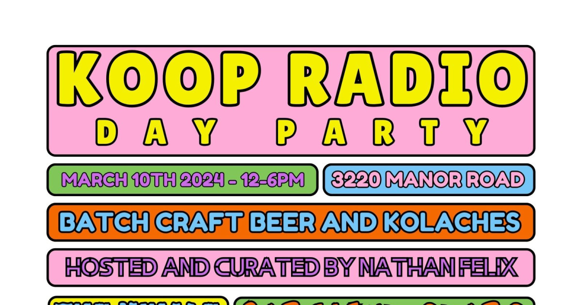 KOOP Radio Unofficial SXSW Day Party in Austin at Batch Craft Beer