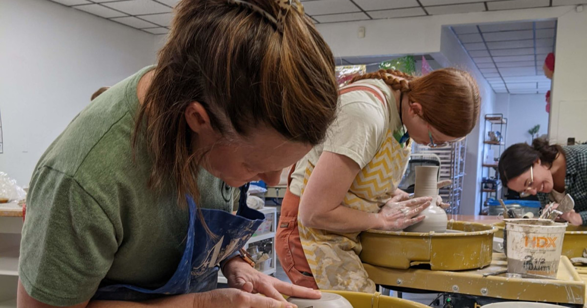 Introduction to Throwing in Austin at Rosa Pottery
