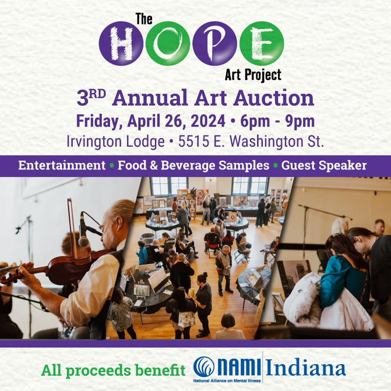 3rd Annual Art Auction in Indianapolis at Irvington Lodge