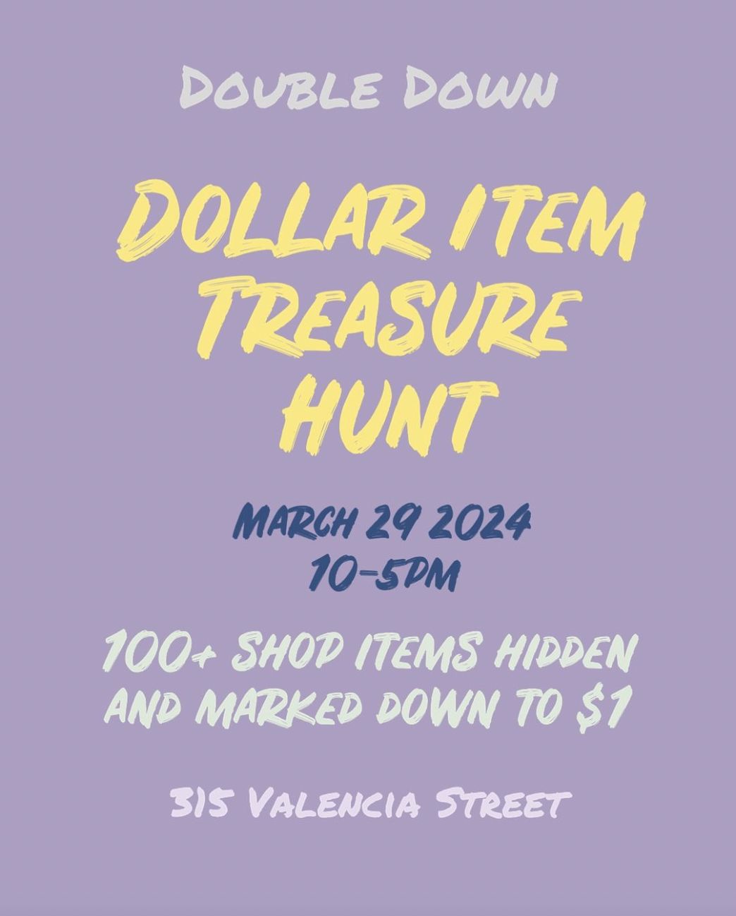 Easter Dollar Item Treasure Hunt in San Francisco at Double Down