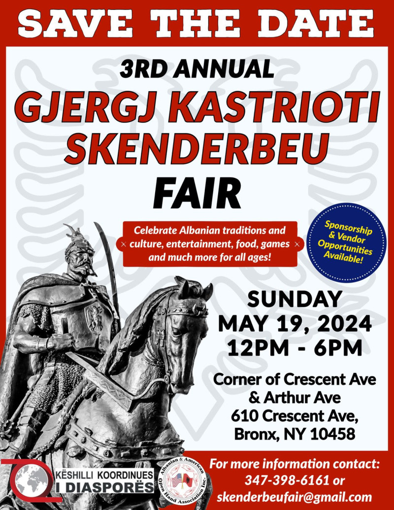 3rd Annual Gjergj Kastrioti Skenderbeu Fair in Bronx at Corner of