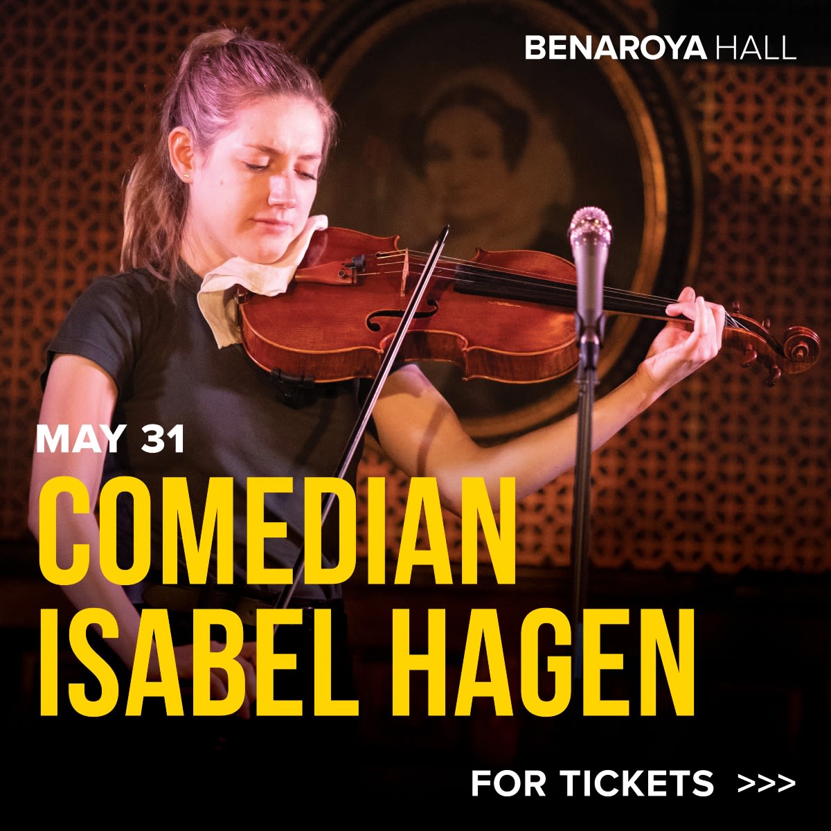 Comedian Isabel Hagen in Seattle at Benaroya Hall