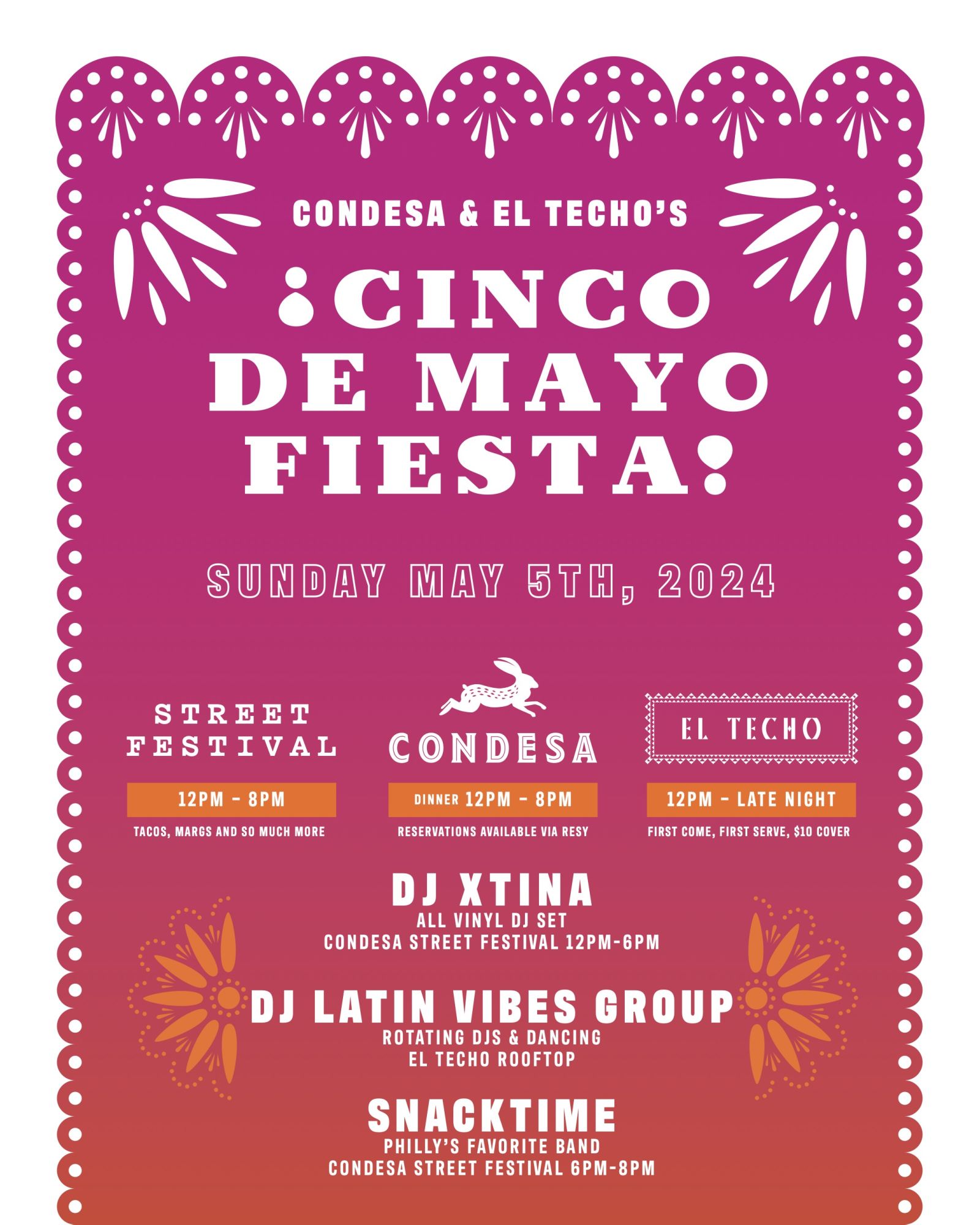 Cinco De Mayo Fiesta in Philadelphia at Condesa & El Techo
