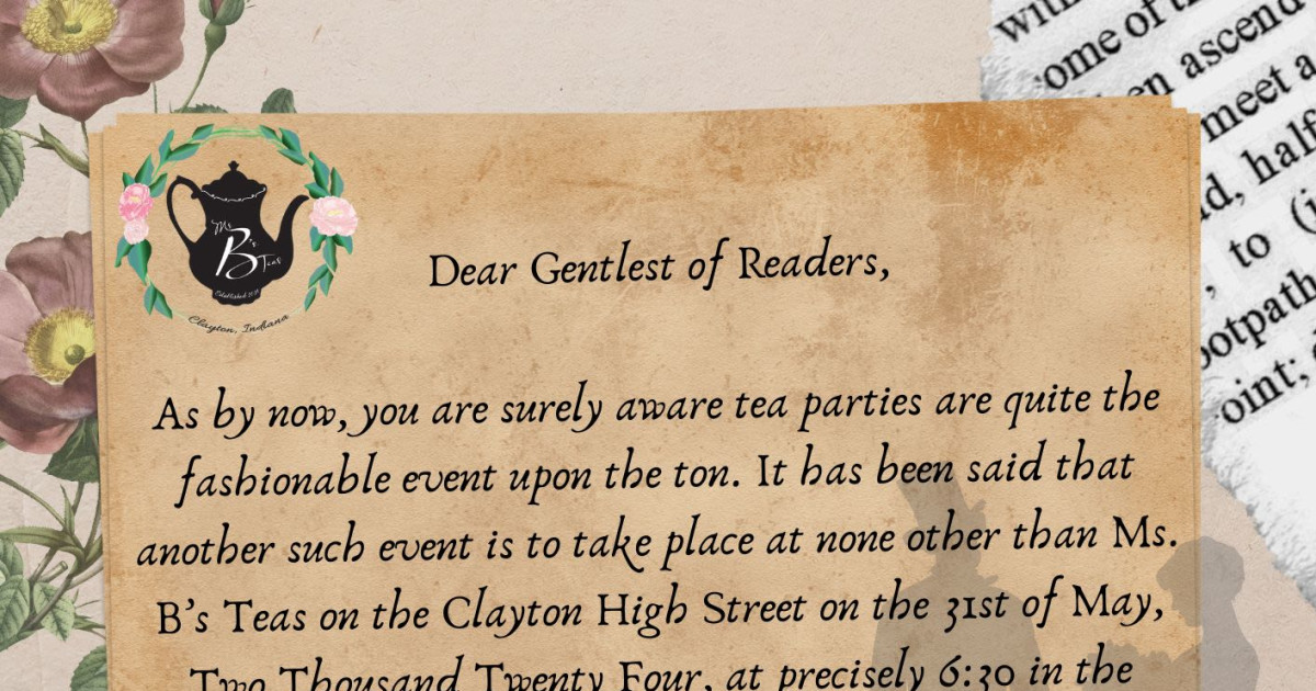 Bridgerton Themed Tea Party in Indianapolis at Ms. B's