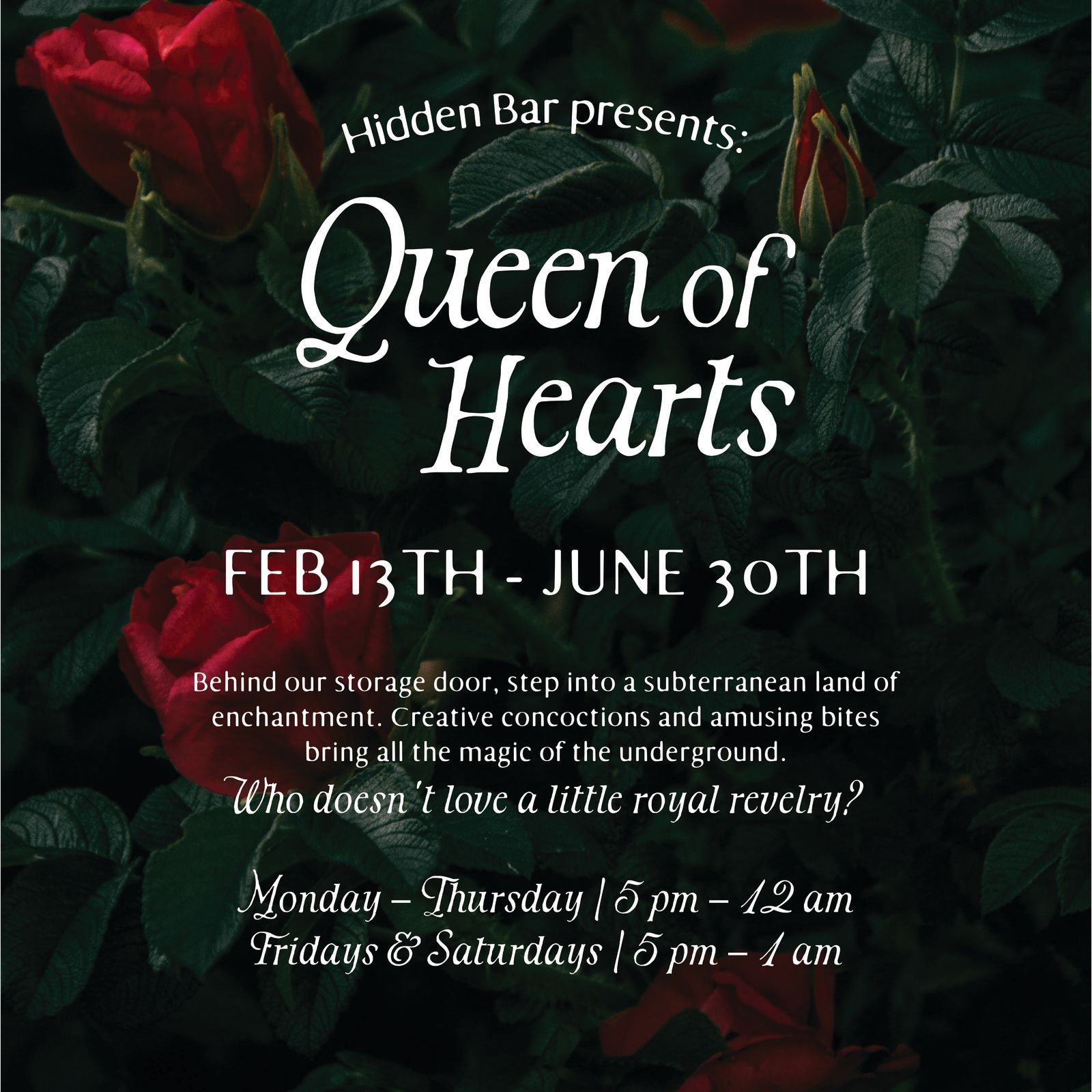 Hidden Bar - Queen of Hearts in Nashville at Hidden Bar at Noelle